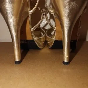 Lasonia | Shoes | Lasonia Platform Gold Dress Heel | Poshmark